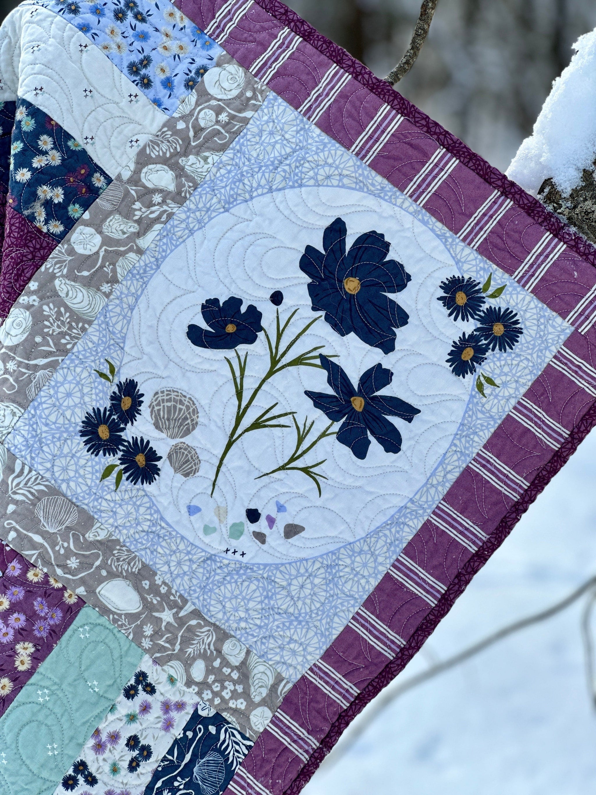 Coastal Beach Walk Quilt + Pillow Pattern | Digital Download ...