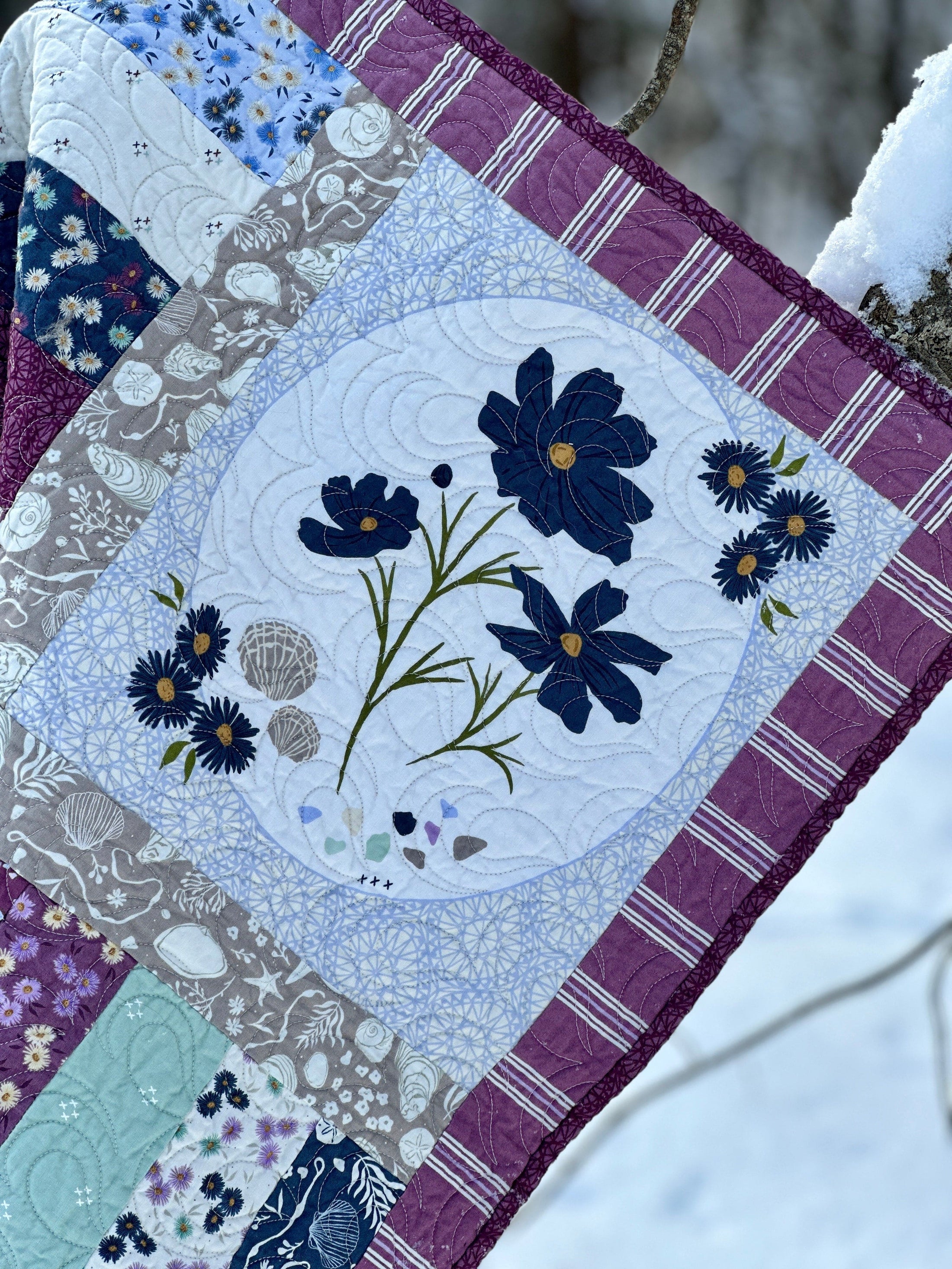 Coastal Beach Walk Quilt + Pillow Pattern | Digital Download ...