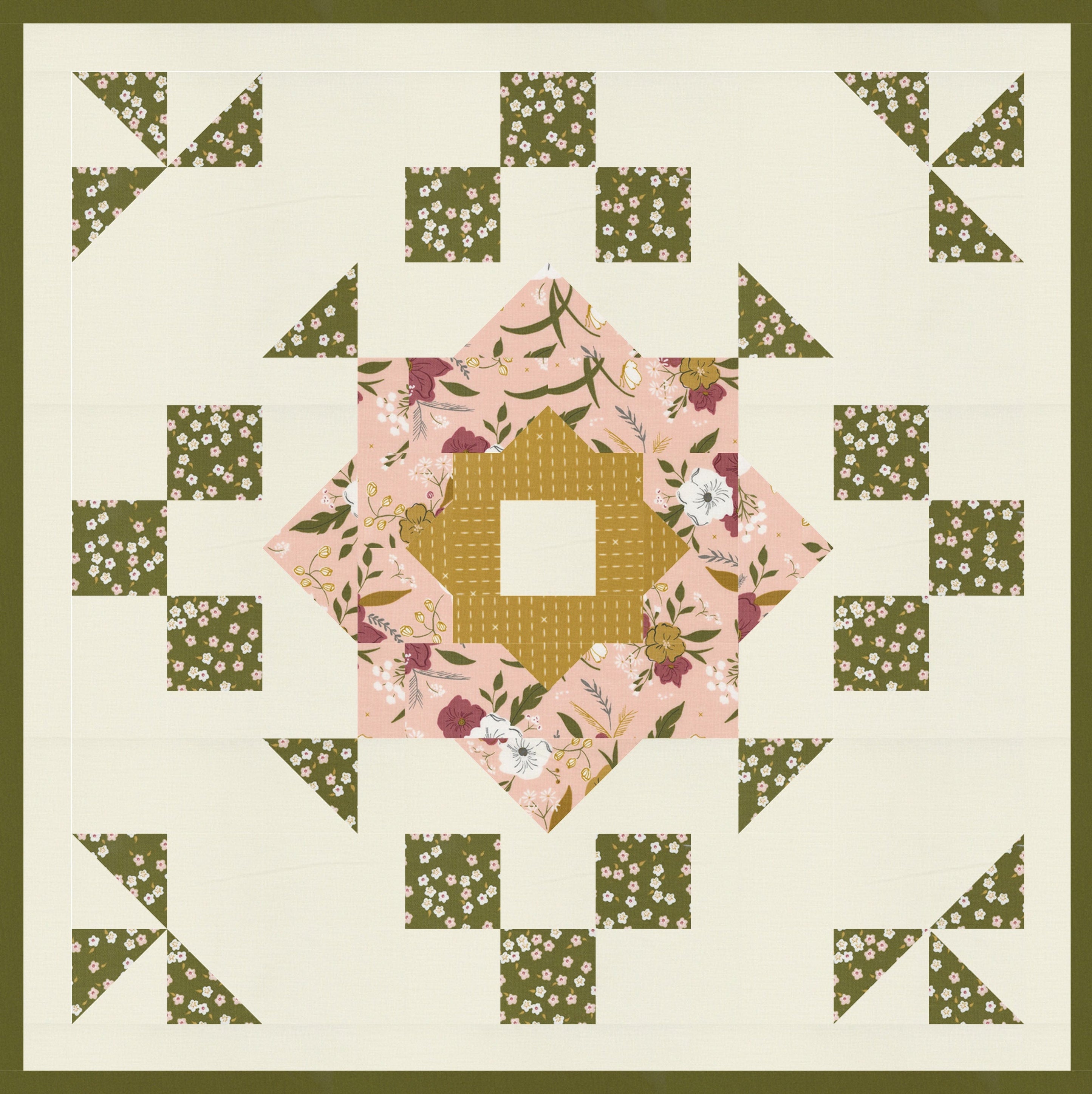 Evermore "Cabbage Rose" Quilt + Wall Hanging Pattern (DIGITAL DOWNLOAD – SweetfireRoad